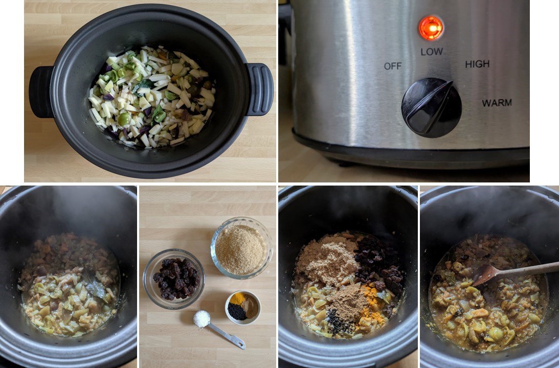 Slow cooker spiced green tomato chutney (naturally gluten-free; dairy ...